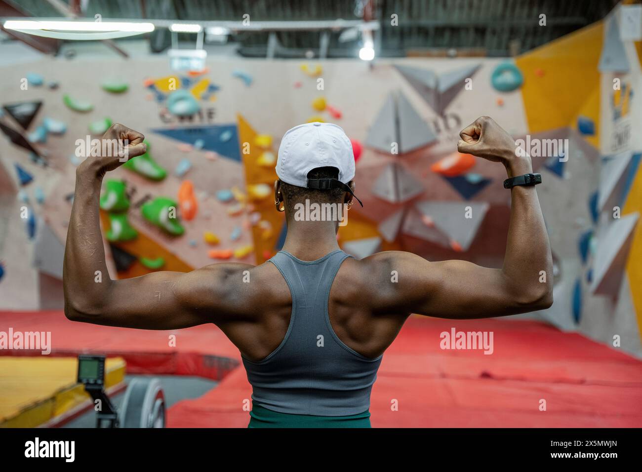 Girl flexing her muscles hi-res stock photography and images - Alamy