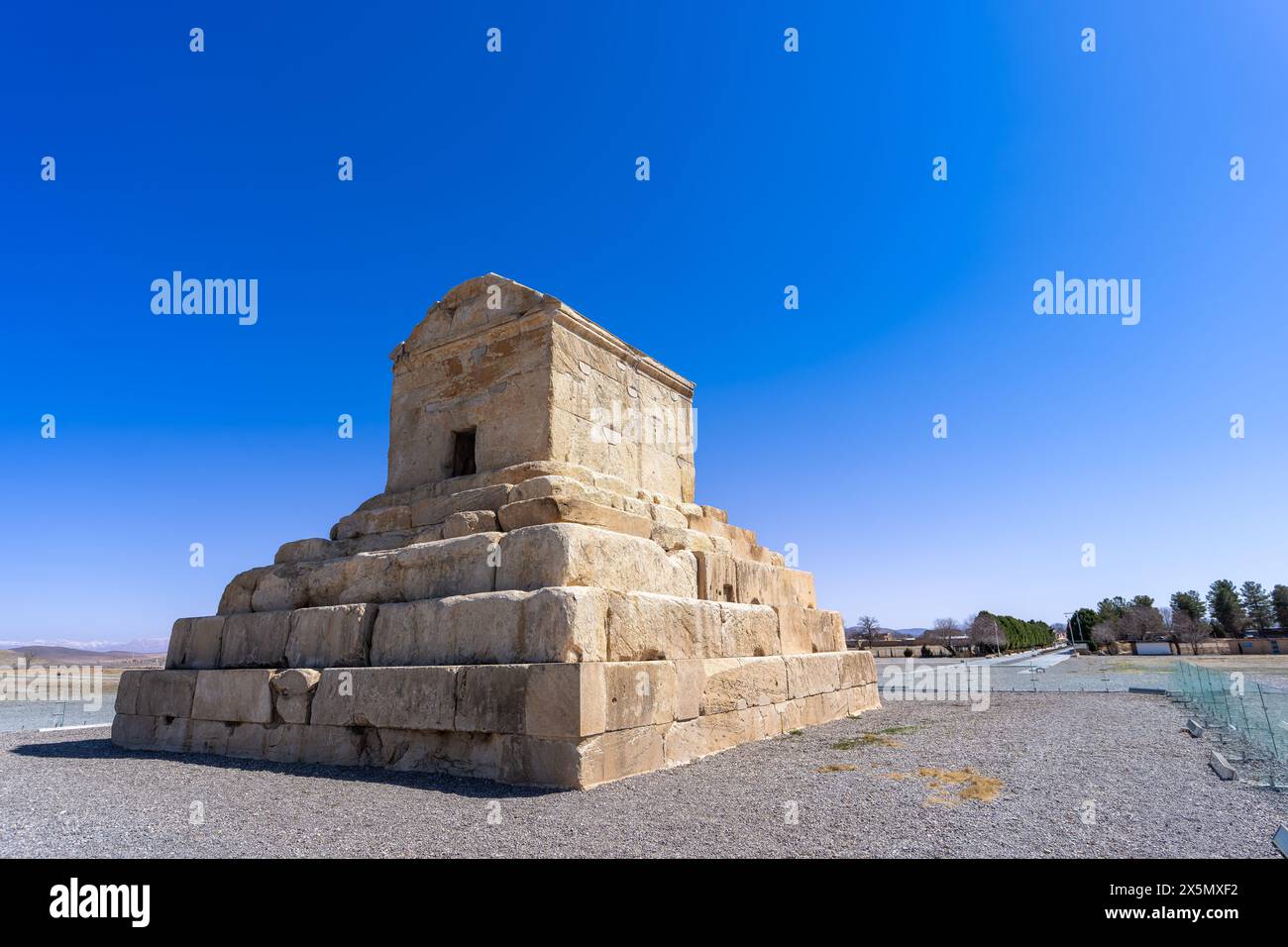 The majestic tomb of Cyrus the Great stands on the barren grounds ...