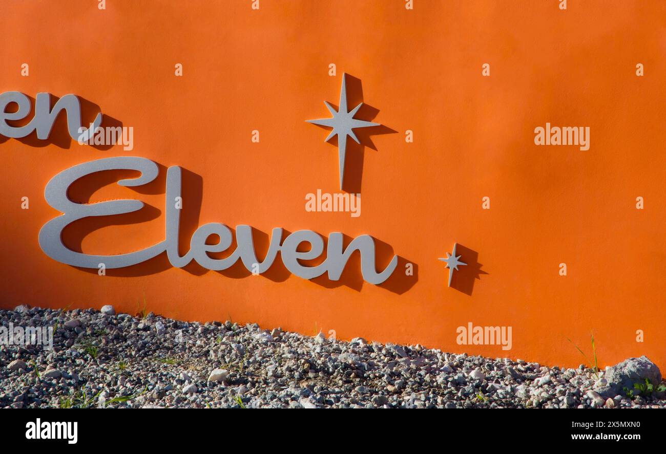 Palm Springs, Modernism sign. (Editorial Use Only Stock Photo - Alamy