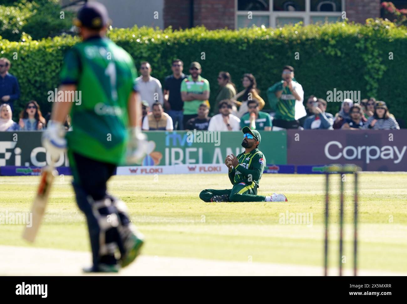 Pakistan's Babar Azam catches out Ireland's Paul Stirling during the ...