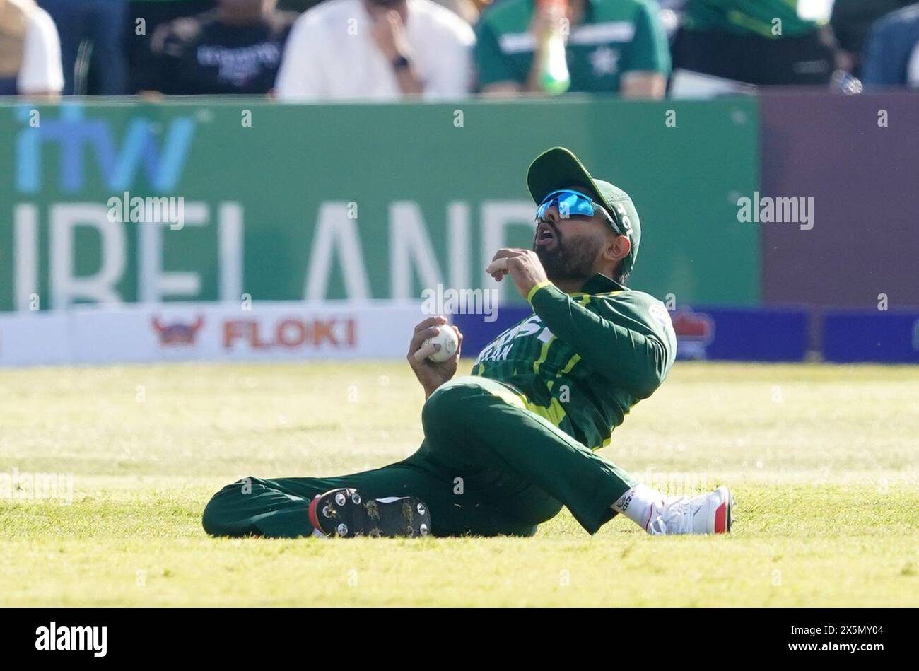 Pakistan's Babar Azam catches out Ireland's Paul Stirling during the ...