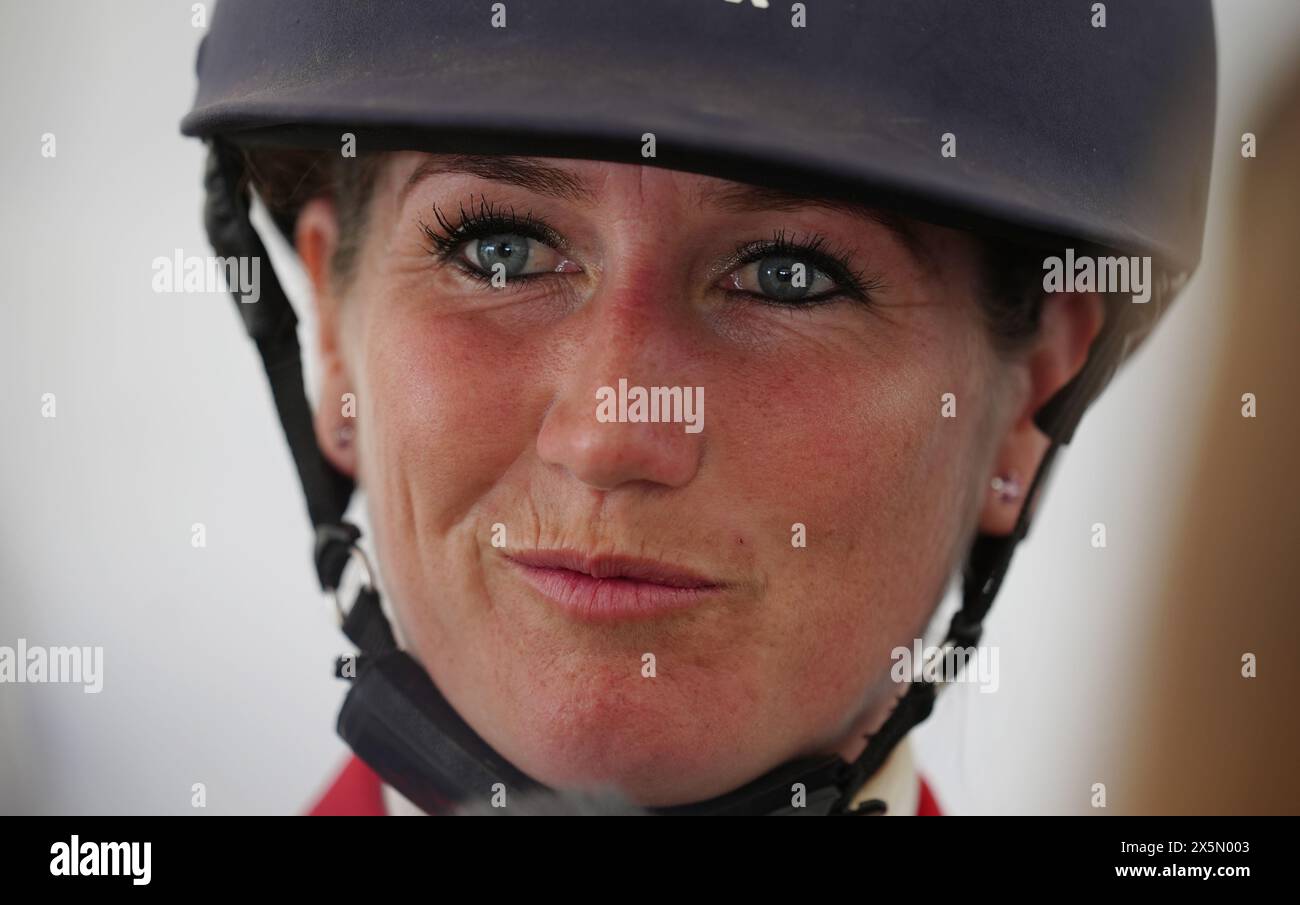 Laura Collett on day three of the Badminton Horse Trials 2024 at The ...