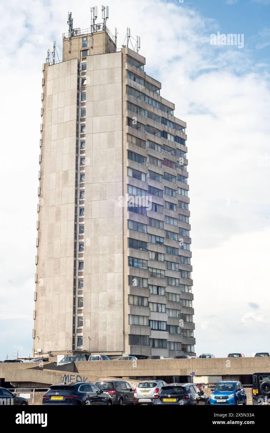 Arlington House, high rise residential tower block, Margate, Kent Stock ...