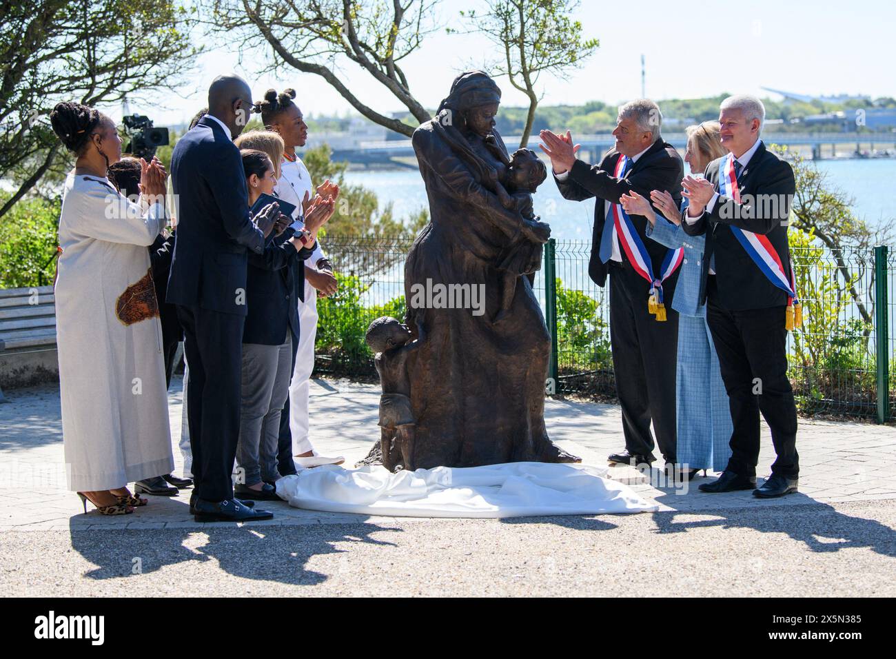 La Rochelle, France. 10th May, 2024. Inauguration of the statue ...