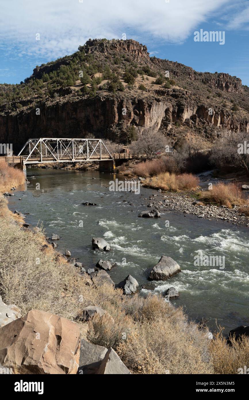 John Dunn Bridge on The Rio Grande River outside of Taos, New Mexico ...