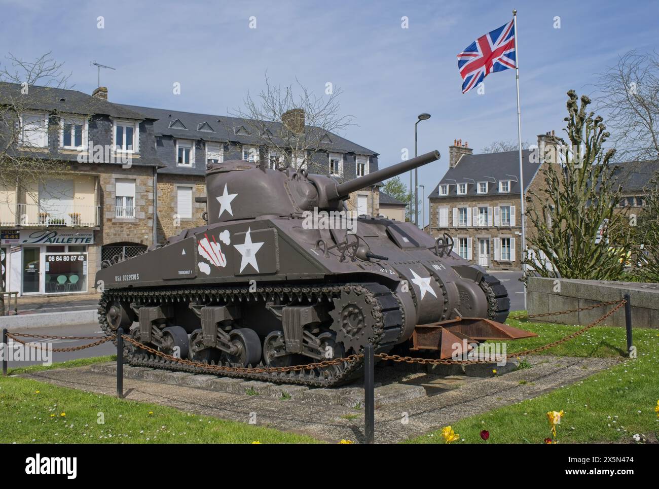 Avranches, France - Apr 13, 2024: General Patton square, Avranches ...