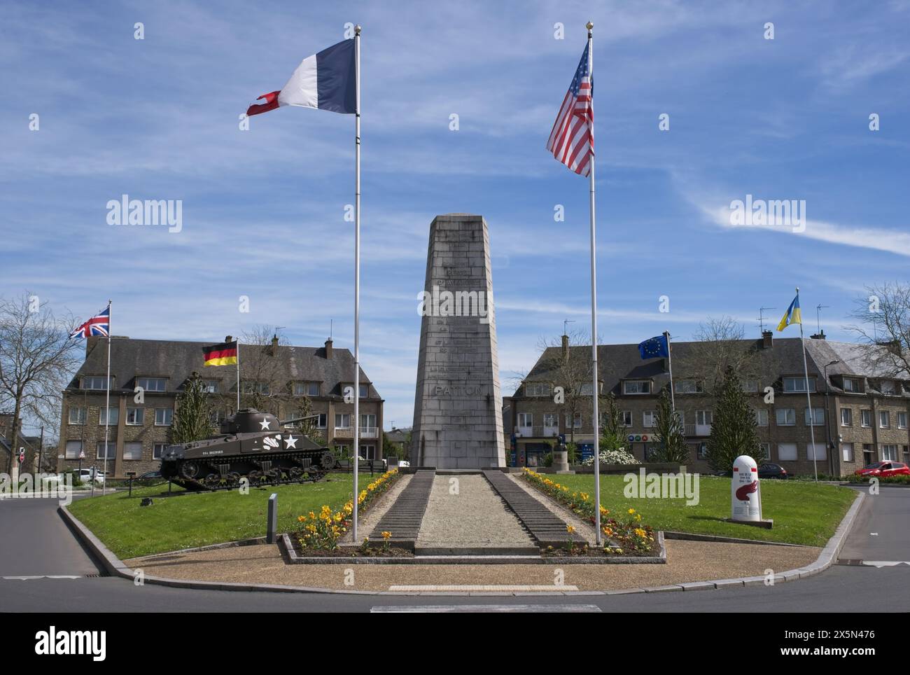 Avranches, France - Apr 13, 2024: General Patton square, Avranches ...