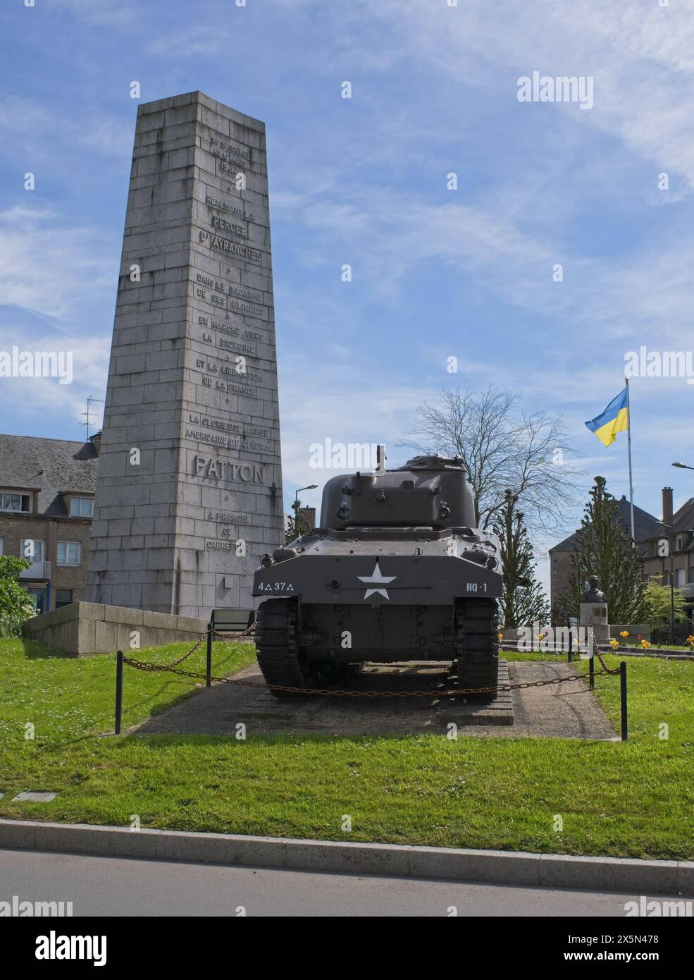 Avranches, France - Apr 13, 2024: General Patton square, Avranches ...