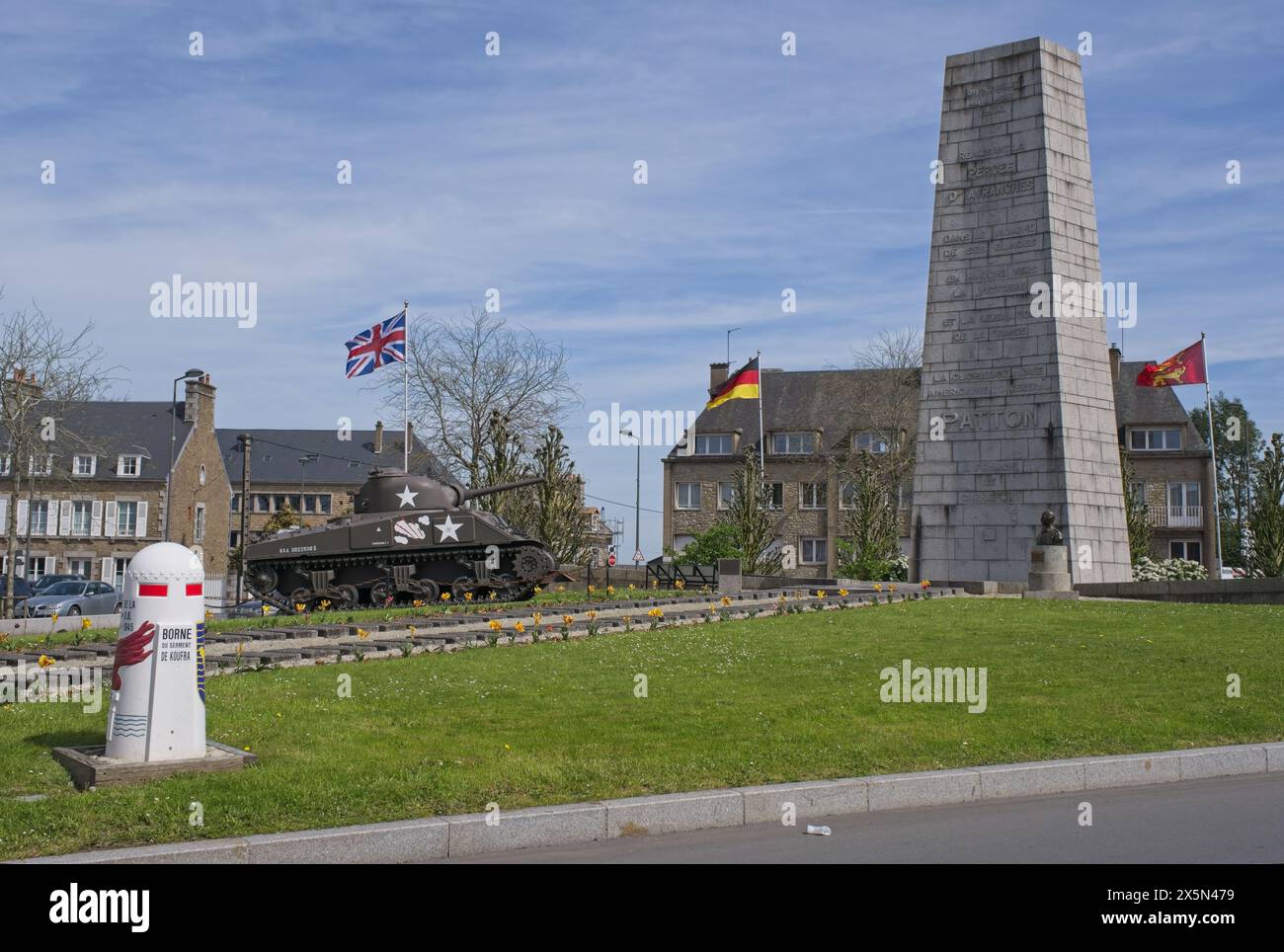 Avranches, France - Apr 13, 2024: General Patton square, Avranches ...