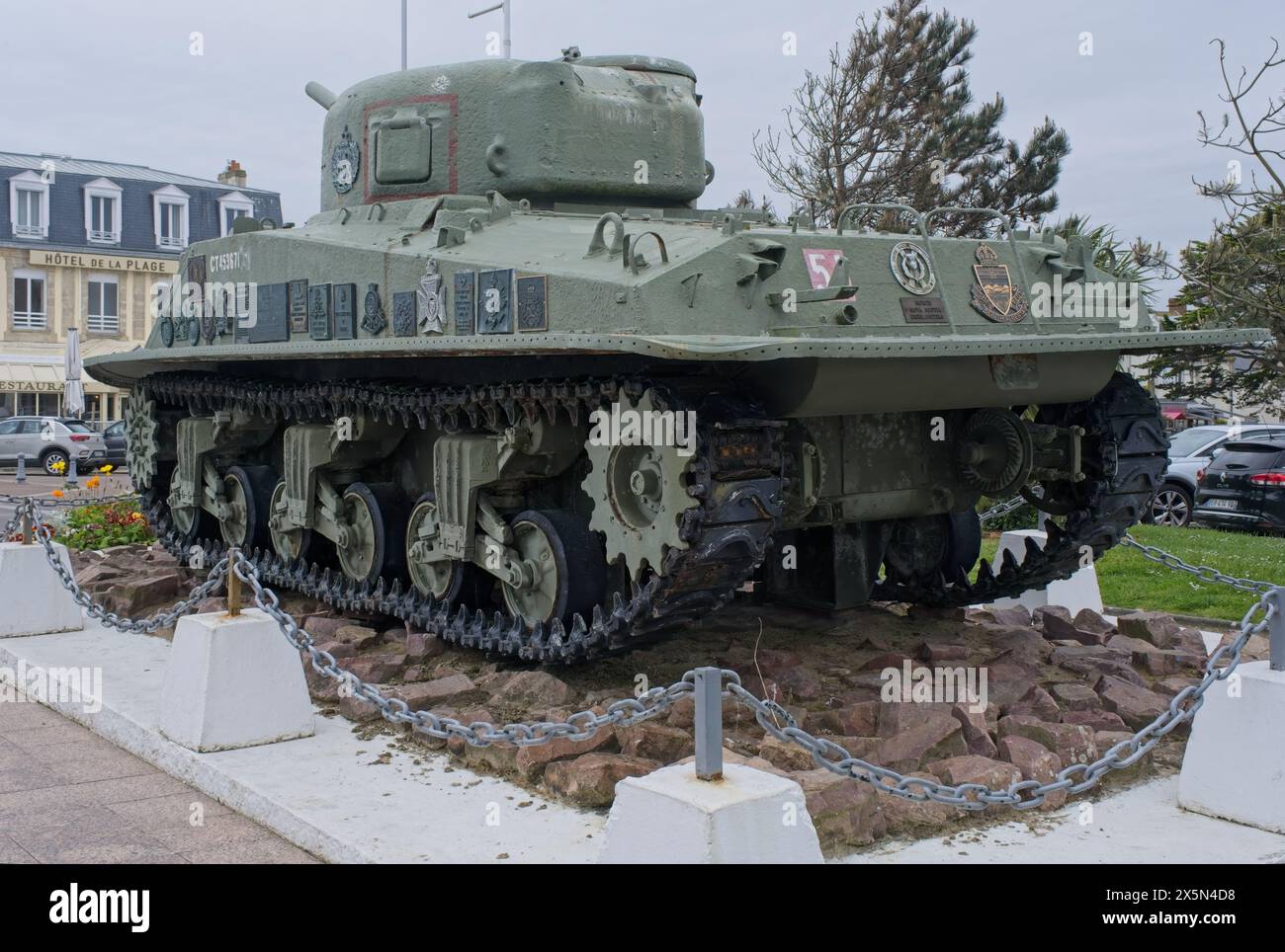 Courseulles-sur-Mer, France - May 1, 2024: Duplex Drive Sherman Tank ...