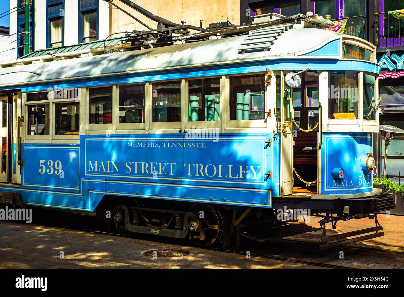 Main Street Blue Trolley in Memphis vintage attraction and ...