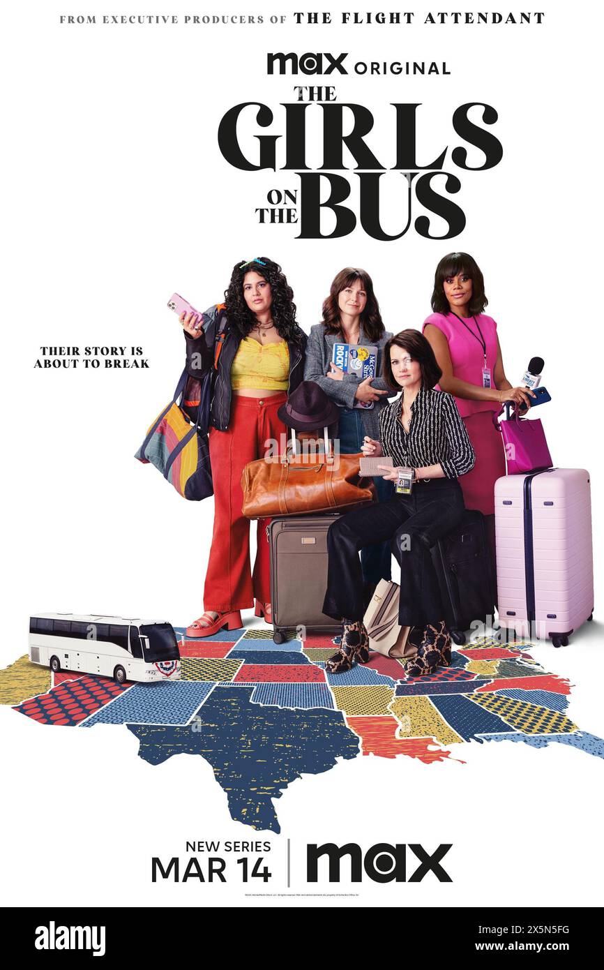 The Girls on the Bus poster Carla Gugino, Melissa Benoist, Natasha Behnam & Christina Elmore ...