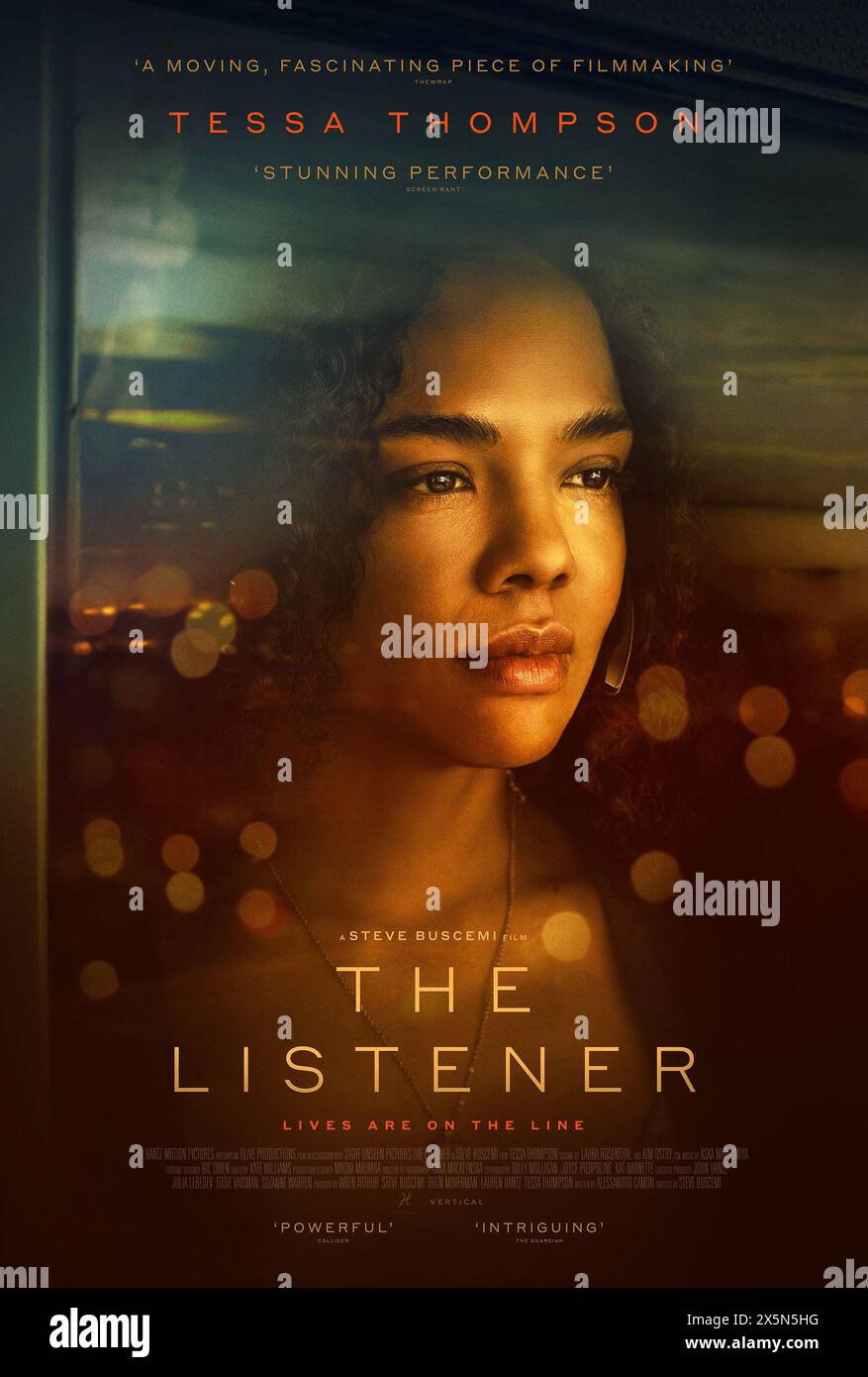 The Listener Tessa Thompson poster Stock Photo - Alamy