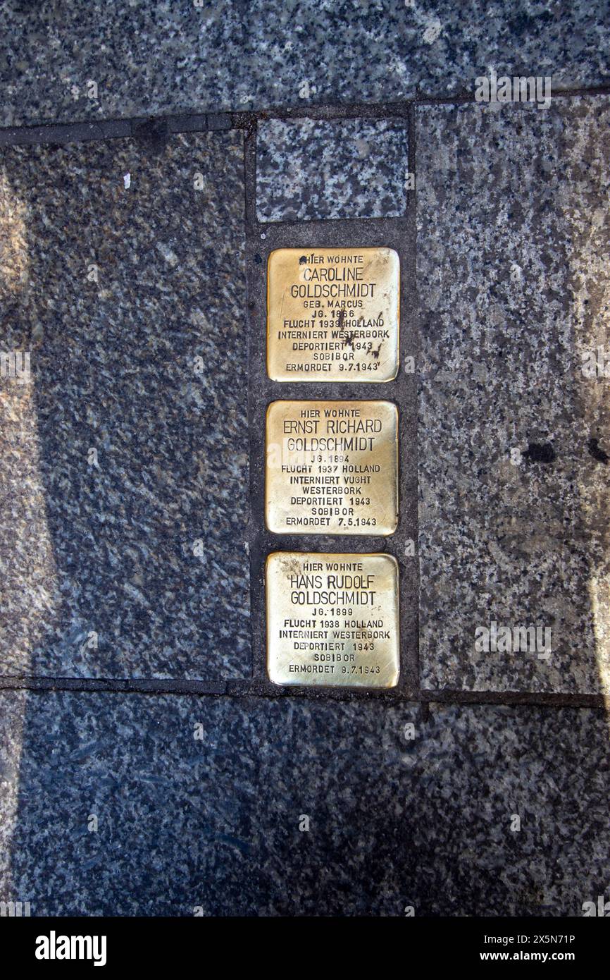 Cologne, Germany - July 15, 2018: Holocaust memorial plaques in ...