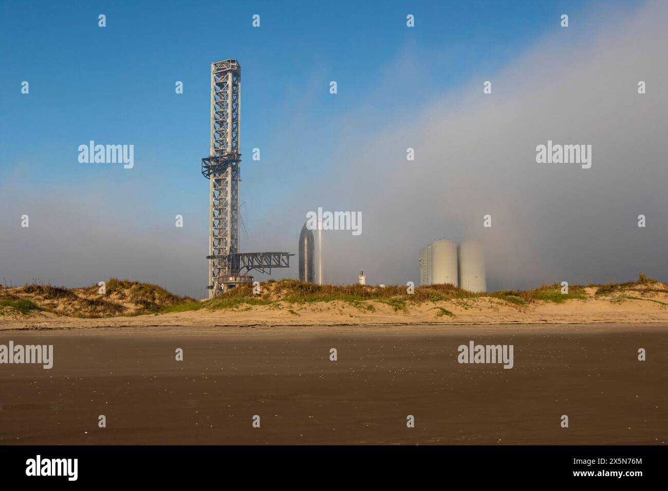 USA, Texas, Cameron County. Space X rocket launch site Stock Photo - Alamy