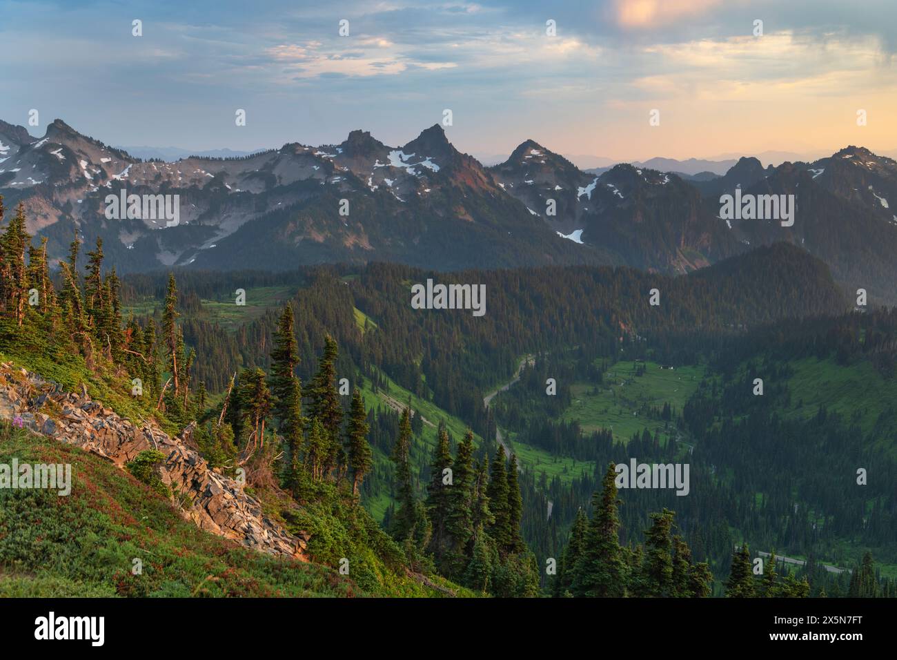 Tatoosh Range, Mount Rainier National Park, Washington State Stock ...