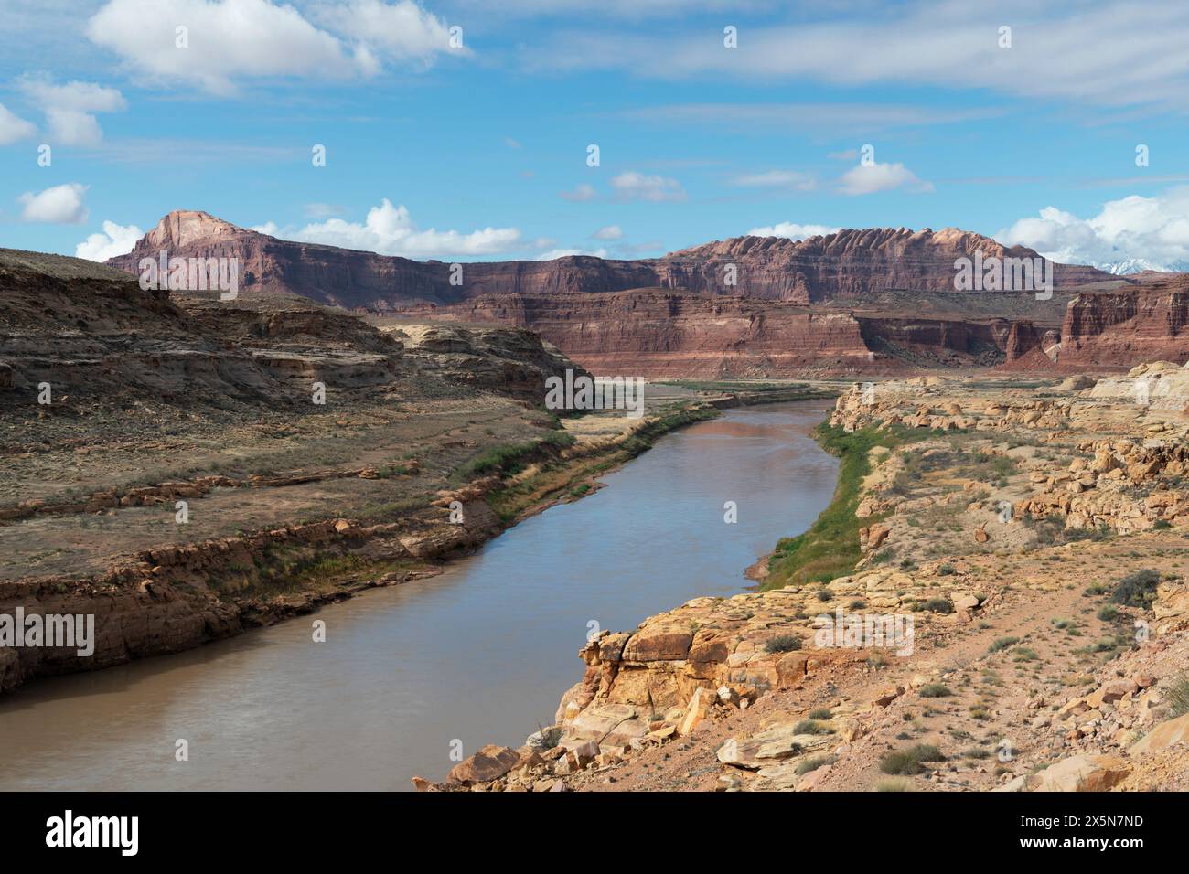 Colorado River at Hite Crossing. Downstream the river flows into Lake ...