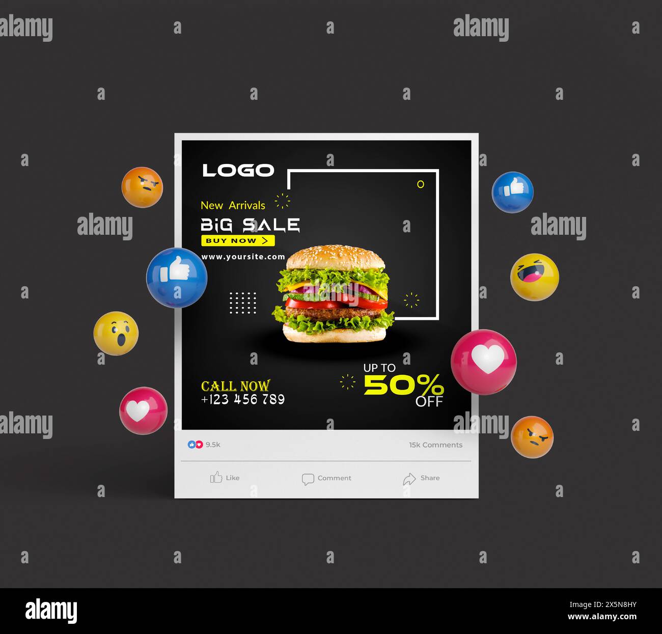 Instagram food Stock Vector Images - Alamy