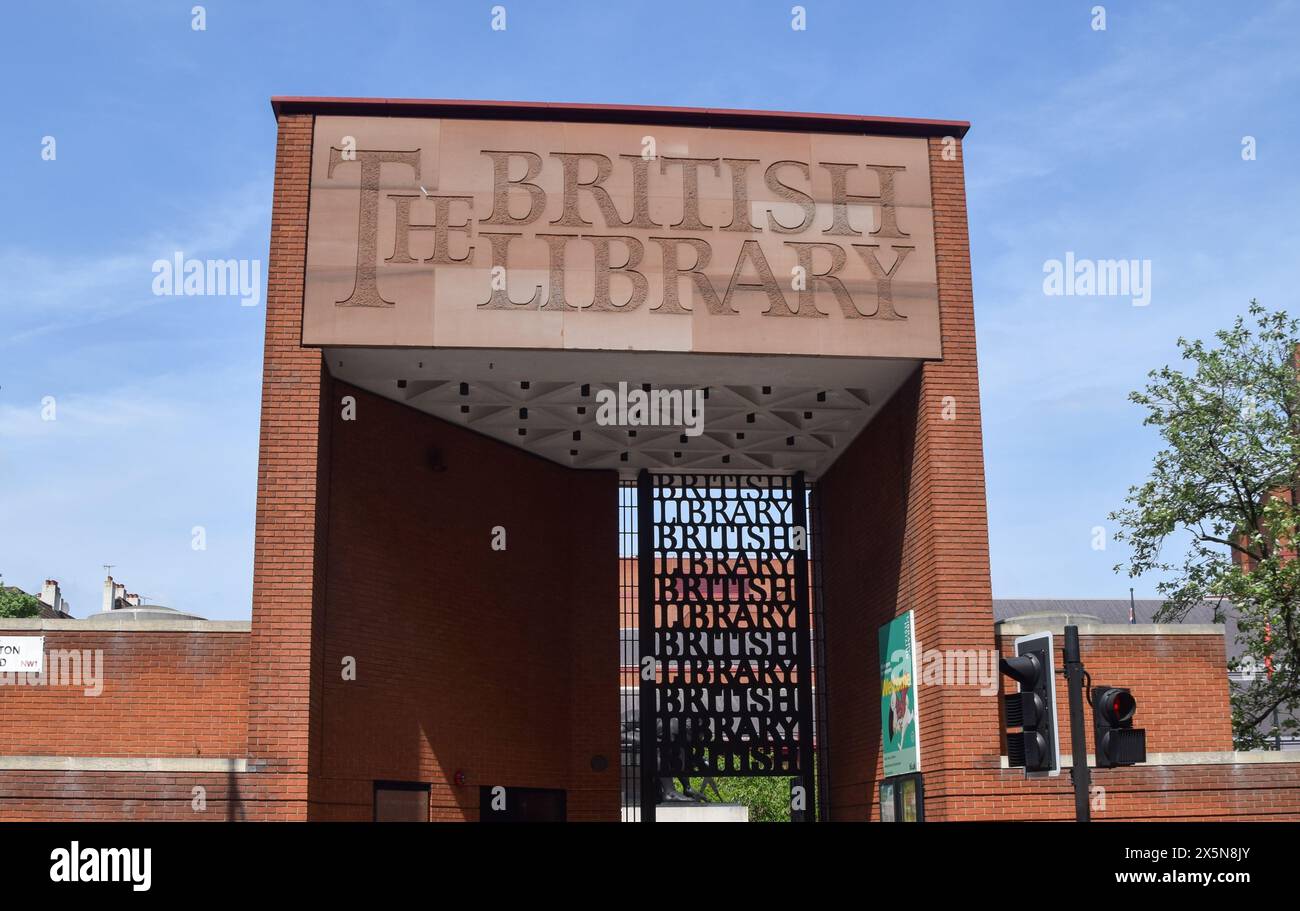 London, UK. 10th May 2024. Exterior view of the British Library. Credit ...