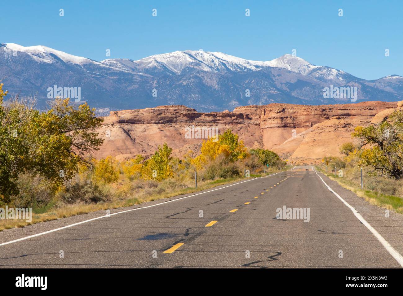 USA, Utah, Glen Canyon National Recreation Area. Road and Henry ...