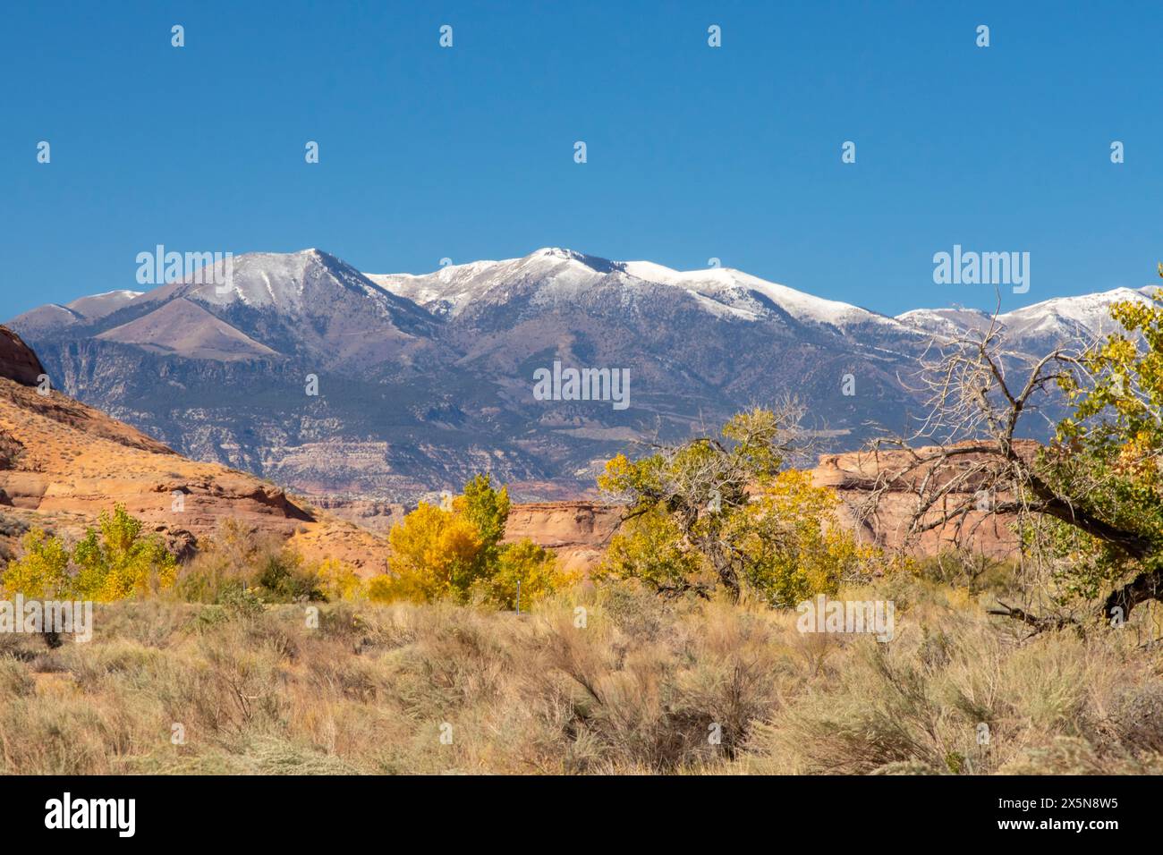 USA, Utah, Glen Canyon National Recreation Area. Henry Mountains with ...