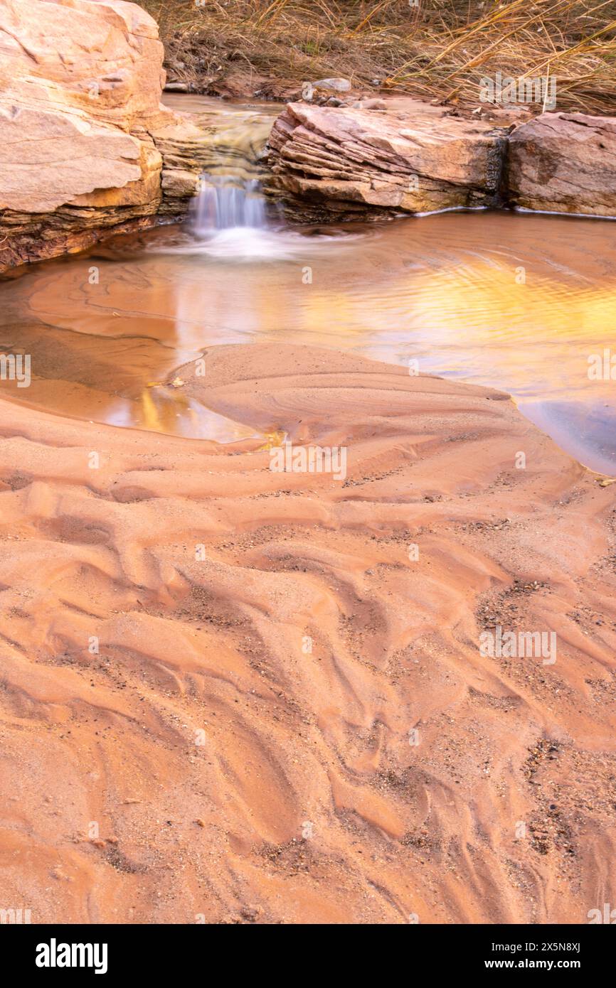 USA, Utah, Glen Canyon National Recreation Area. Scenic pool with rocks ...