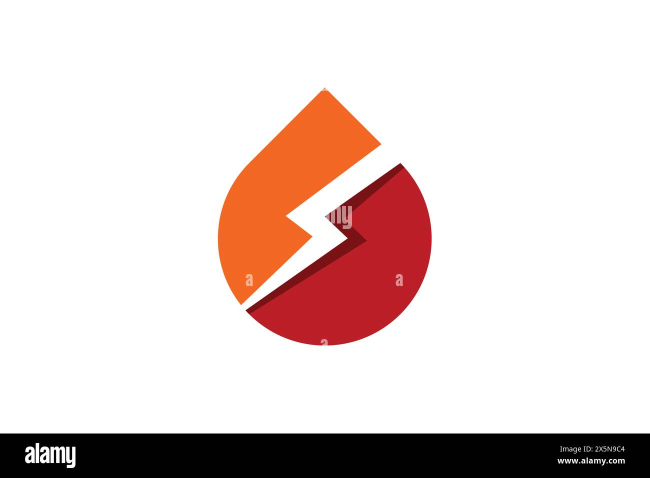 Droplet thunderbolt logo design template. Electric power vector icon ...