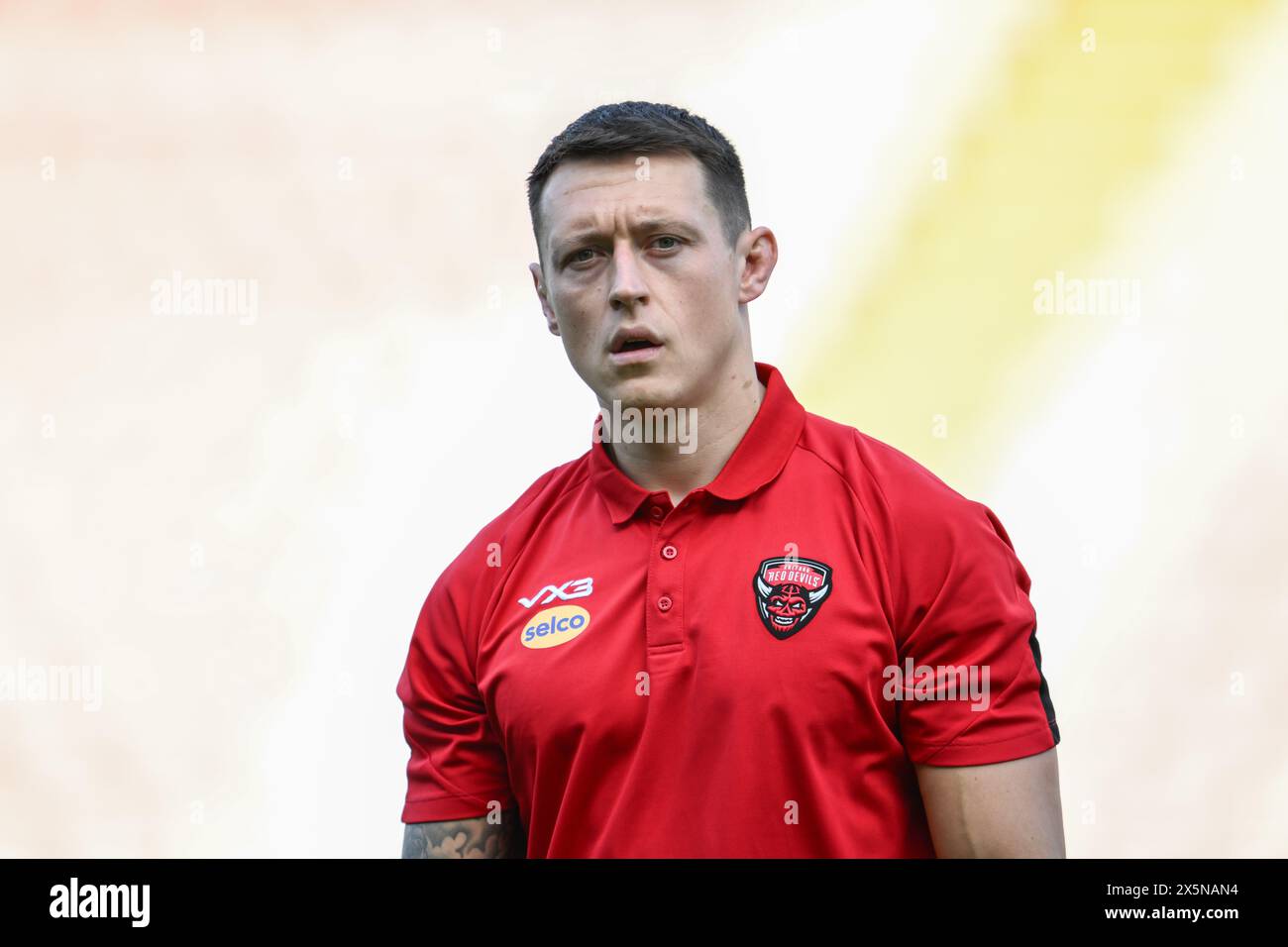 Deon Cross of Salford Red Devils arrives ahead of the the Betfred Super ... Deon Cross of Salford Red Devils arrives ahead of the the Betfred Super ...