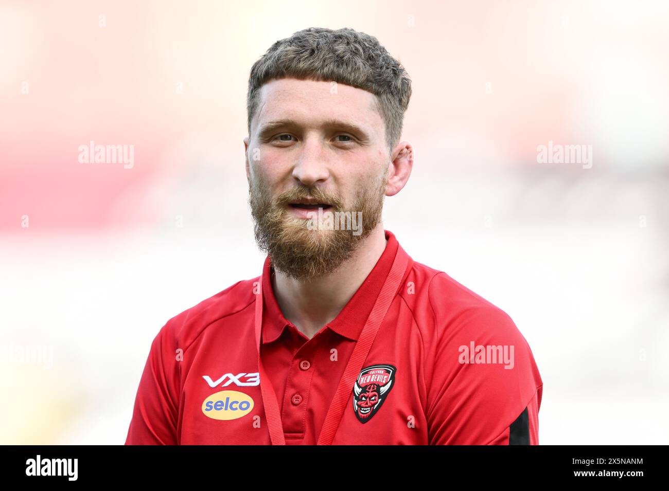 Ethan Ryan of Salford Red Devils arrives ahead of the the Betfred Super ...