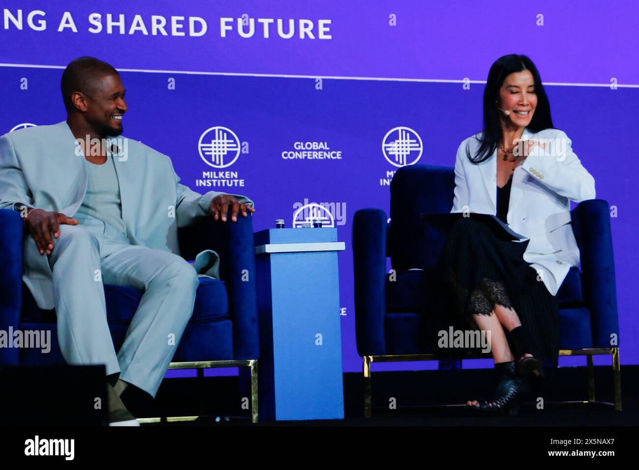 Beverly Hills, CA C May 8th, 2024 C Usher has Lisa Ling flustered at ...