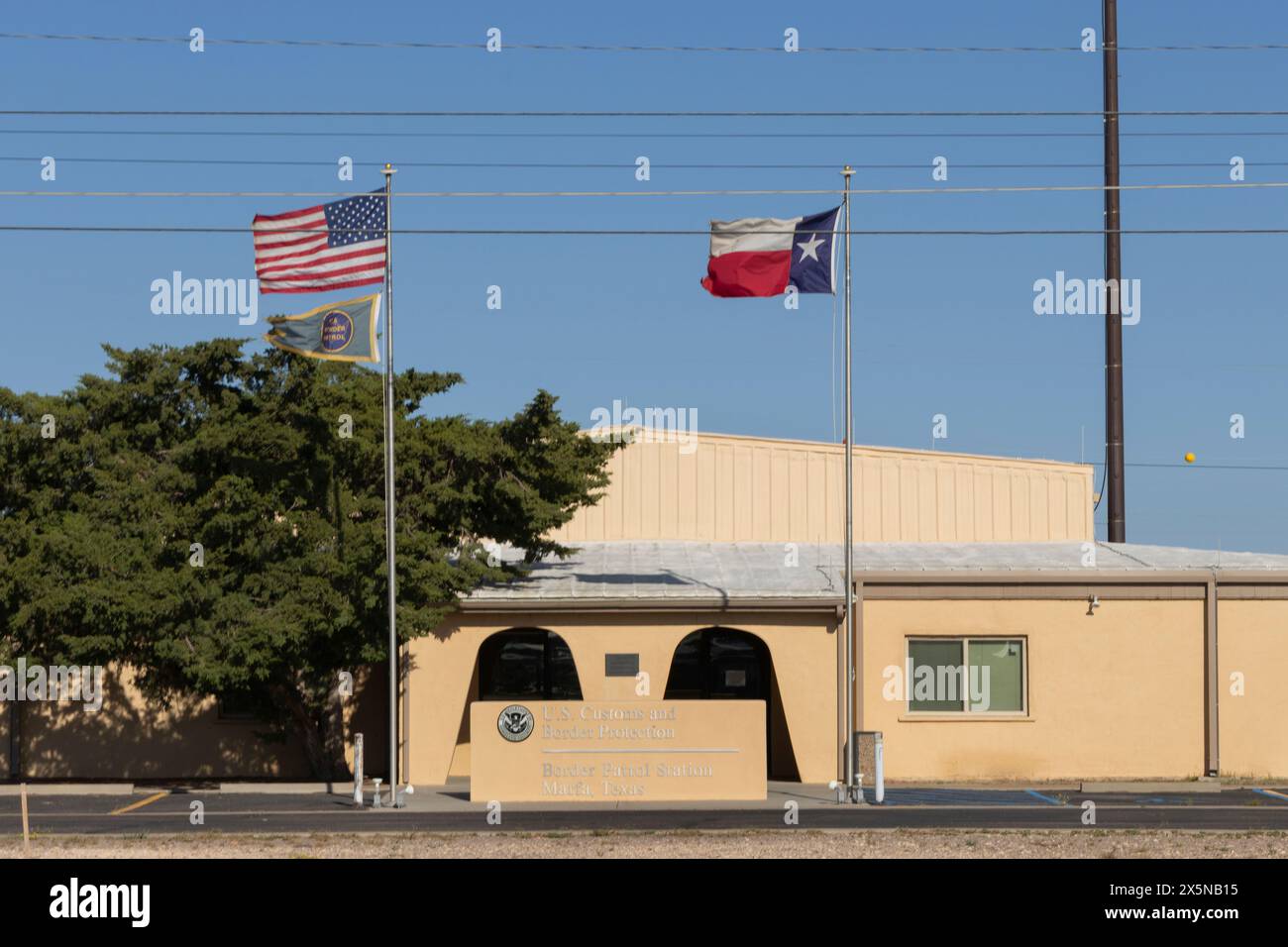 Marfa, Texas - April 15, 2024: A view of the United States Border ...
