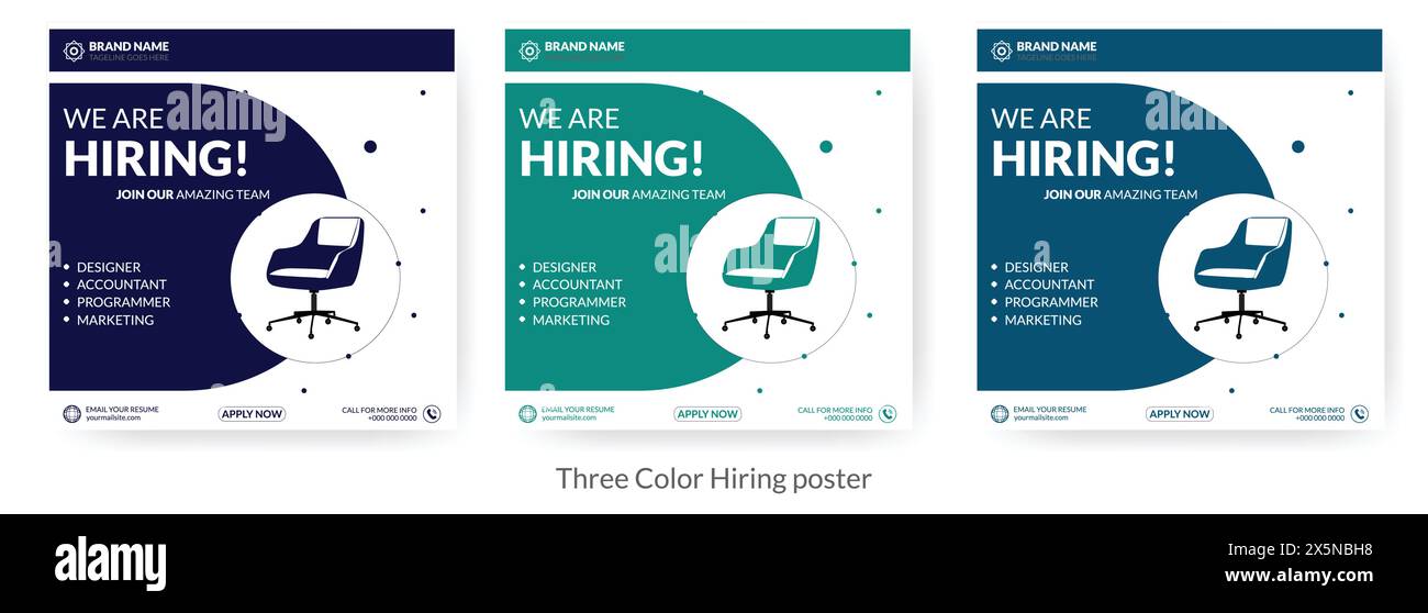 Hiring recruitment design poster. We are hiring Stock Vector Image ...