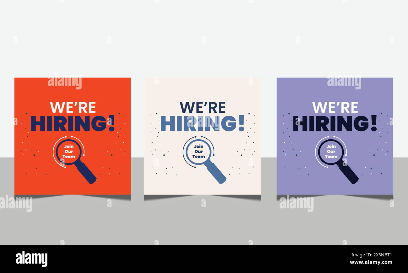 Hiring recruitment design poster. We are hiring Stock Vector Image ...