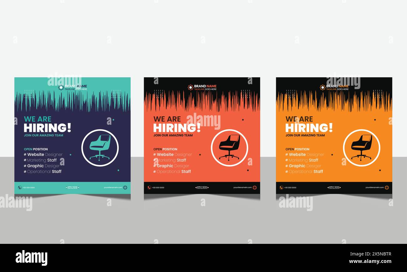 Hiring recruitment design poster. We are hiring Stock Vector Image ...
