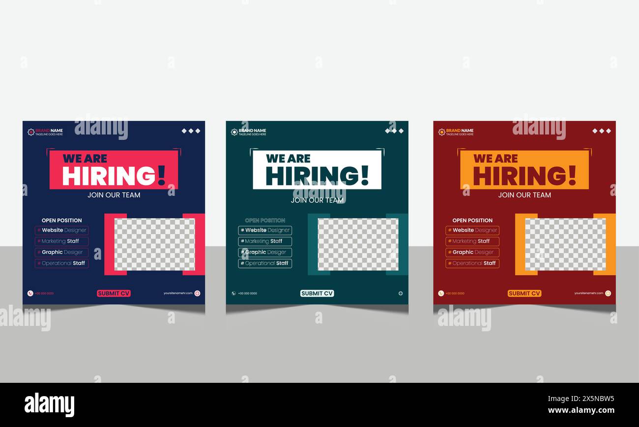 Hiring recruitment design poster. We are hiring Stock Vector Image ...
