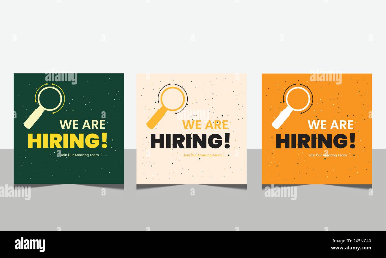 Hiring recruitment design poster. We are hiring Stock Vector Image ...