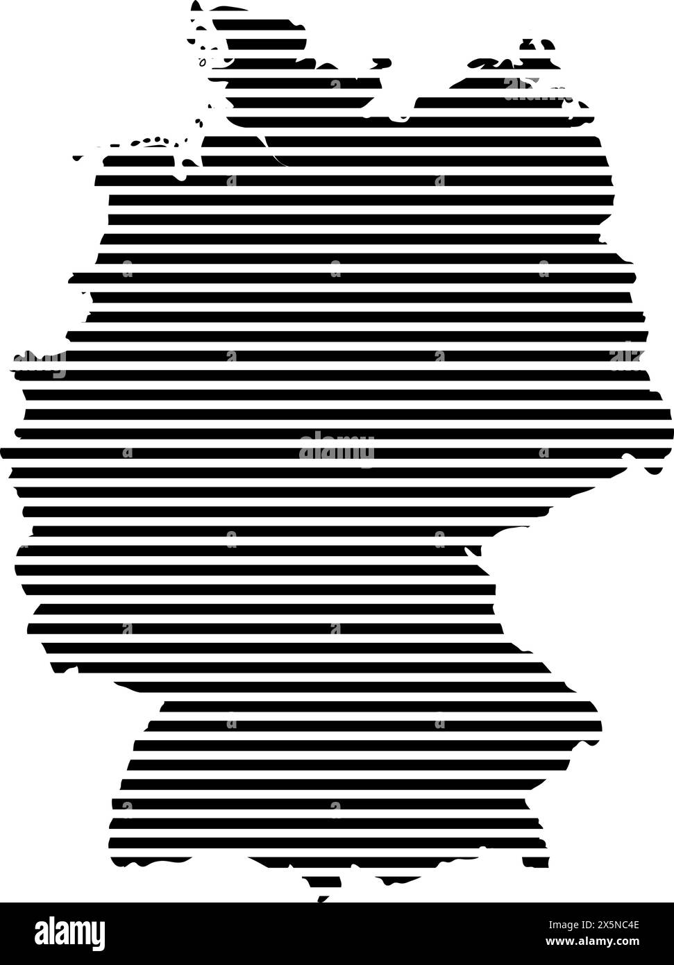 Germany map Striped pattern map vector illustration Stock Vector Image ...