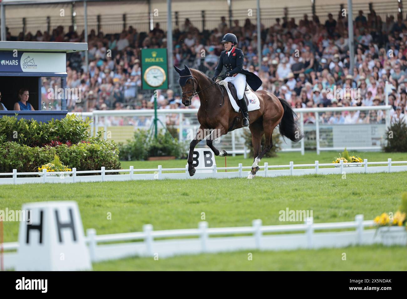 Badminton, UK. 10th May, 2024. Pippa Funnell of Great Britain with Mcs ...