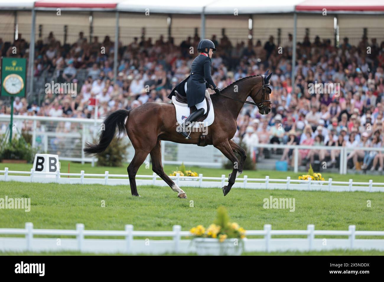 Badminton, UK. 10th May, 2024. Pippa Funnell of Great Britain with Mcs ...
