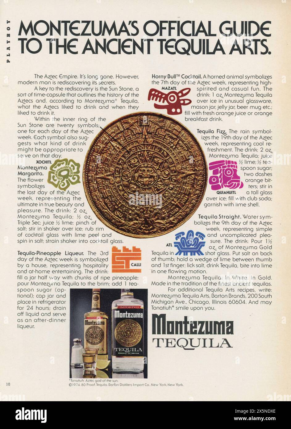 Vintage "Playboy" magazine October 1974 issue advert, USA Stock Photo ...