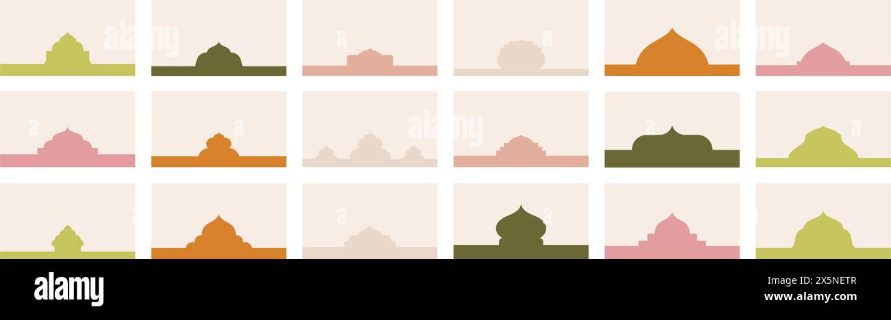 Compilation of assorted shapes for website headers or footers ...