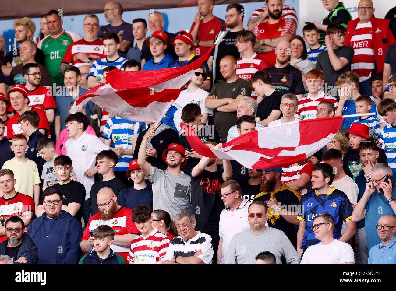 Doncaster Rovers fans during the Sky Bet League Two play-off semi-final ...