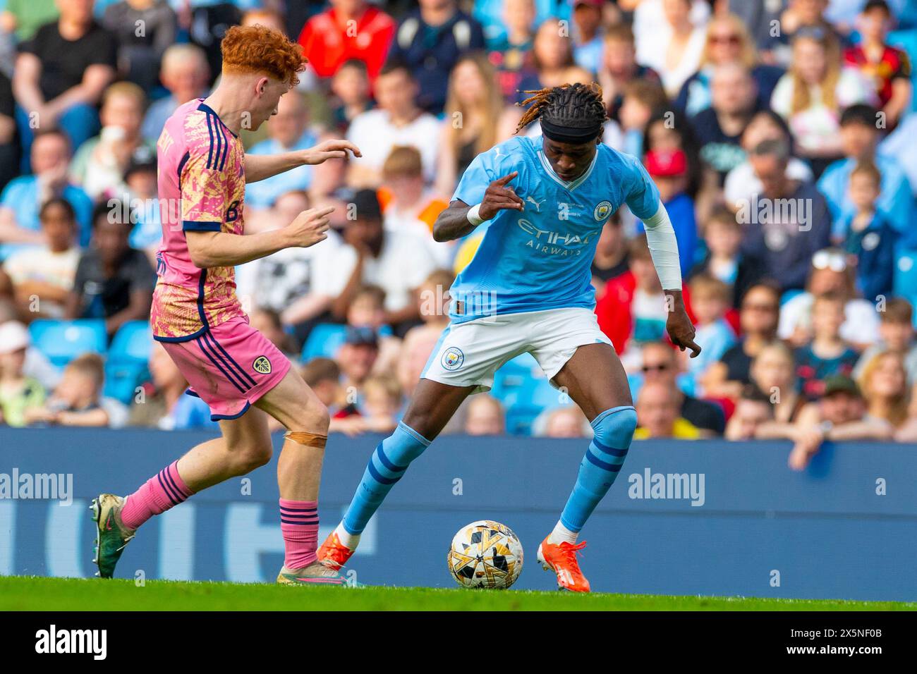 Joel Ndala #11 of Manchester City in action during the FA Youth Cup ...