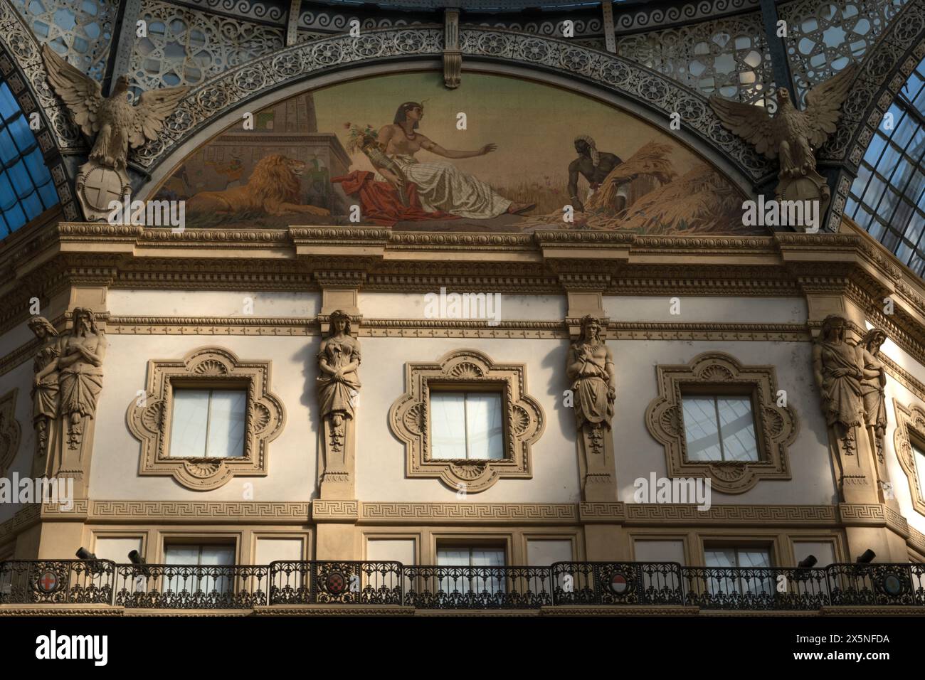 The Galleria Vittorio Emanuele II covered shopping arcade, Quadrilatero ...