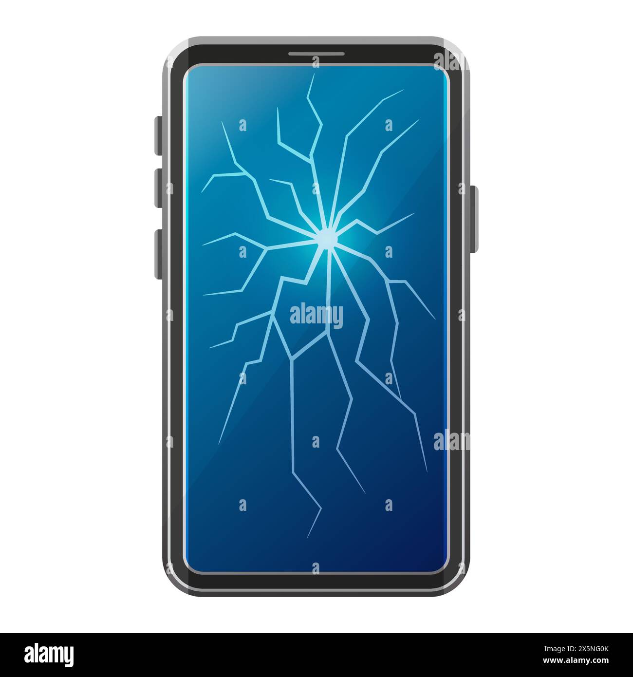 Breaking smartphone screen Stock Vector Images - Alamy