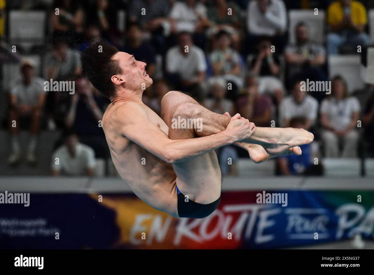France's Gwendal BISCH competes for Men's 3m Springboard during the ...