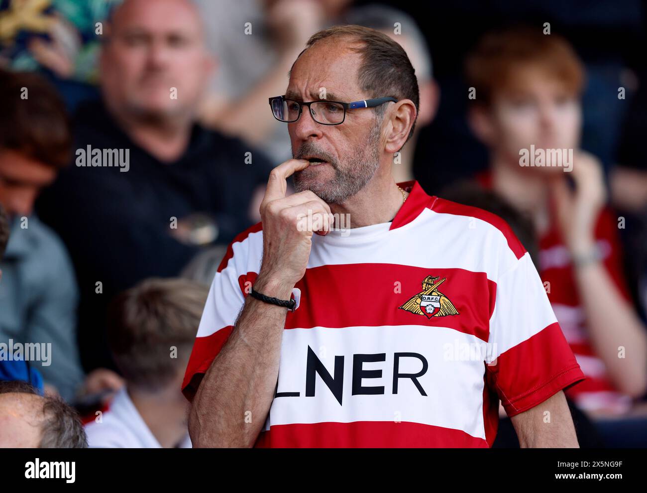Doncaster Rovers fans during the Sky Bet League Two play-off semi-final ...