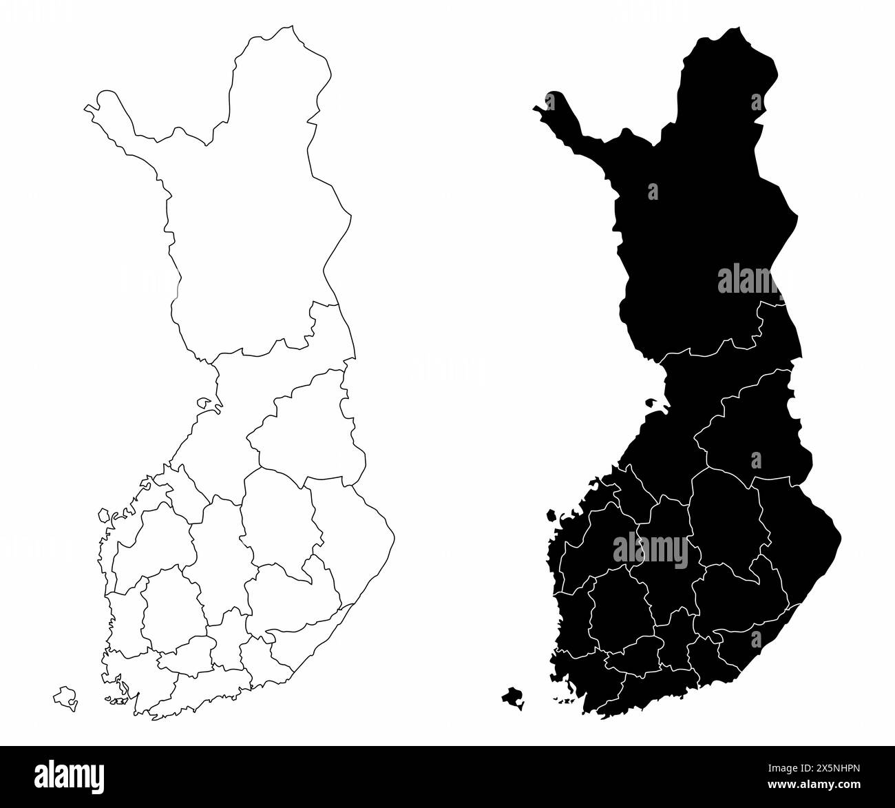 Maps of finland Cut Out Stock Images & Pictures - Alamy