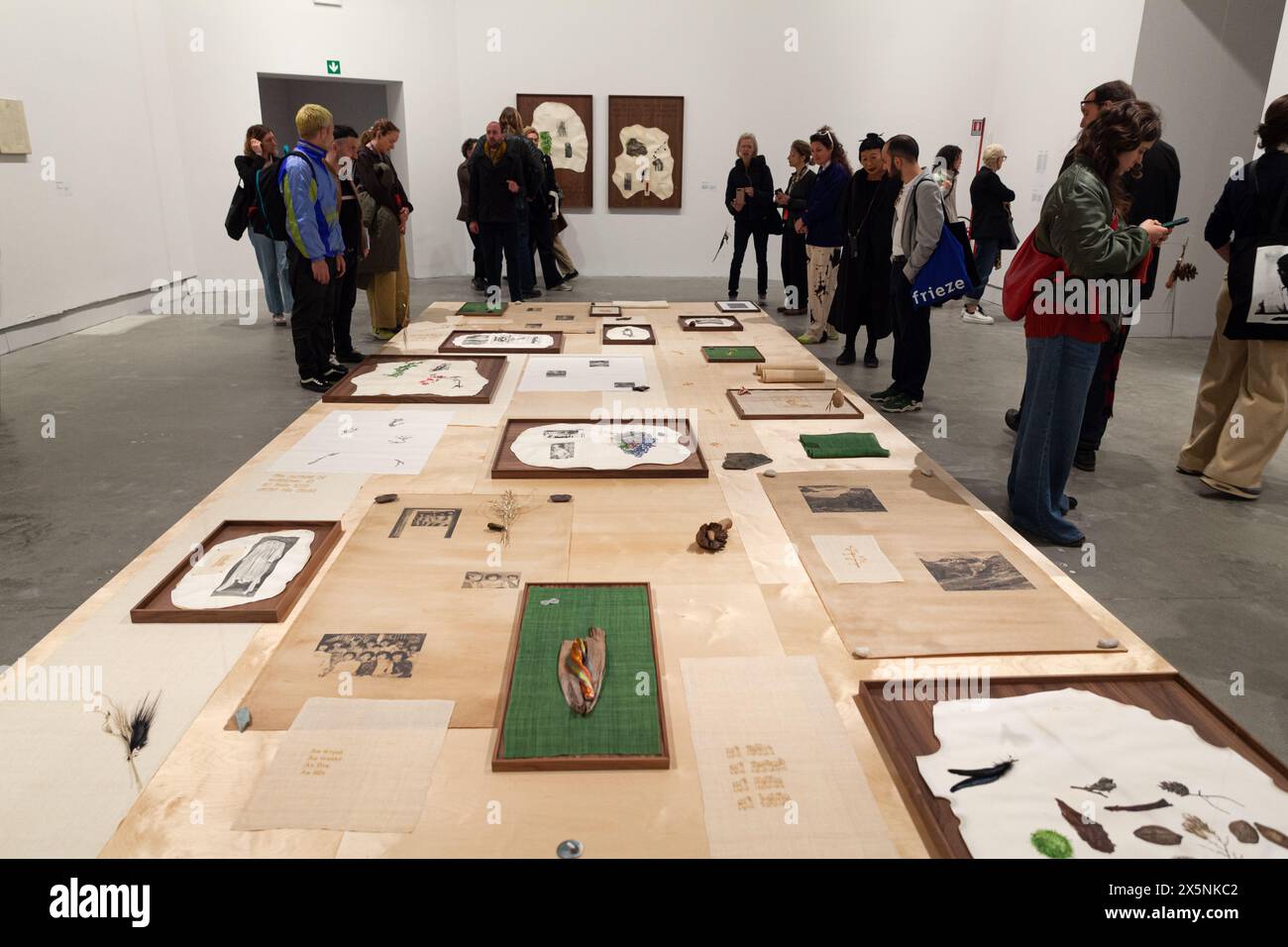 Venice, Italy - April 19, 2024: The artworks of Kang Seung Lee exposed ...