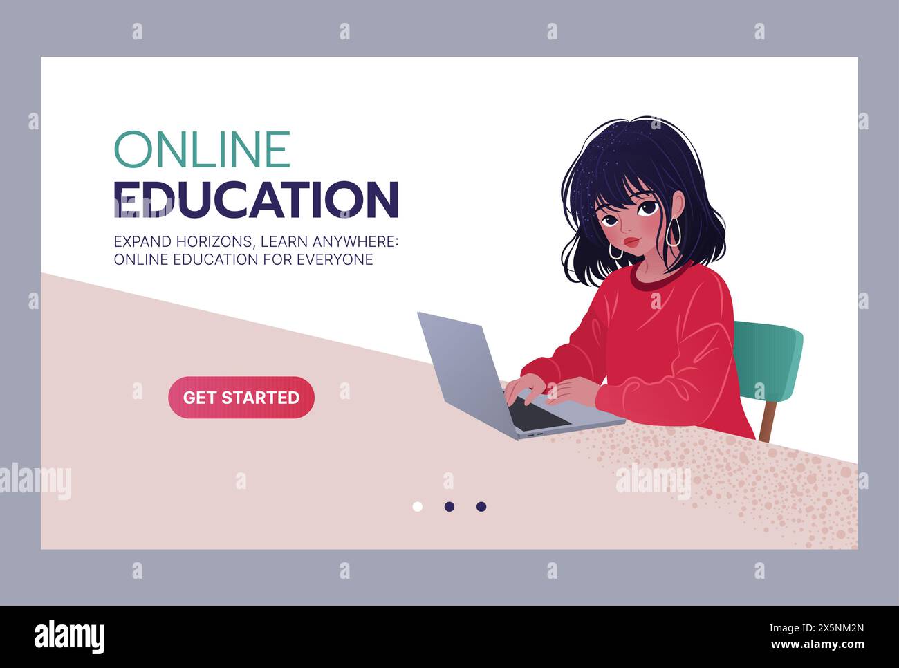 Online education concept. Landing page template Stock Vector Image & Art - Alamy
